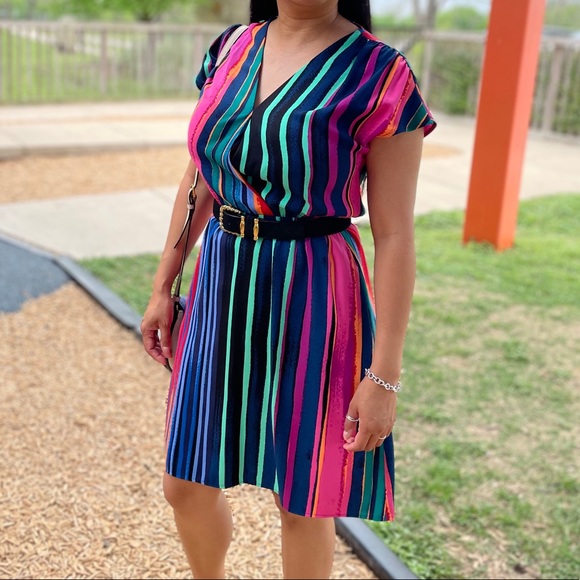 Halogen | Dresses | Halogen Stripped Blouse Dress | Poshmark